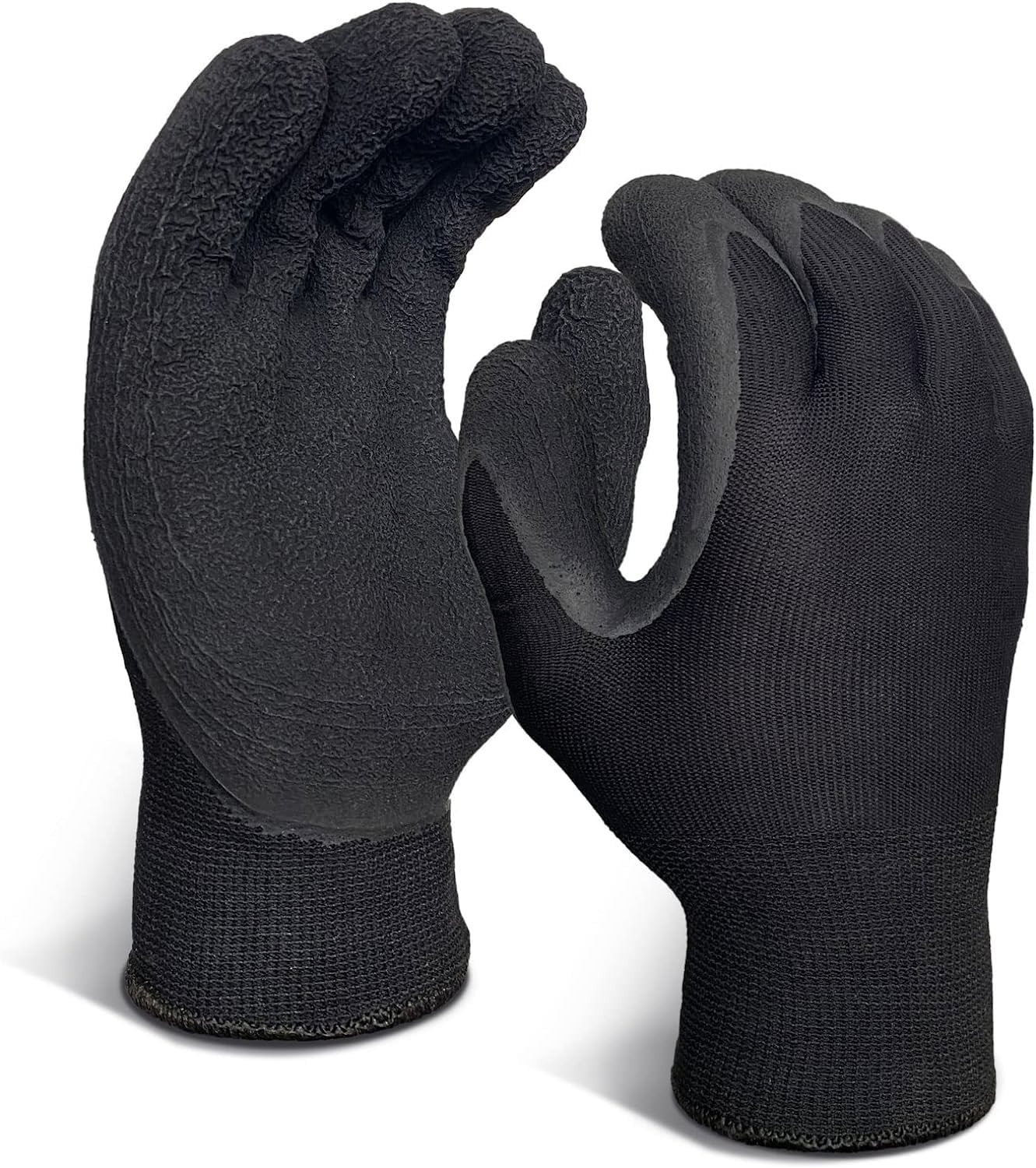 EvridWear Thermal Heavy Duty Knit Adult Work Gloves, Latex Coated ...