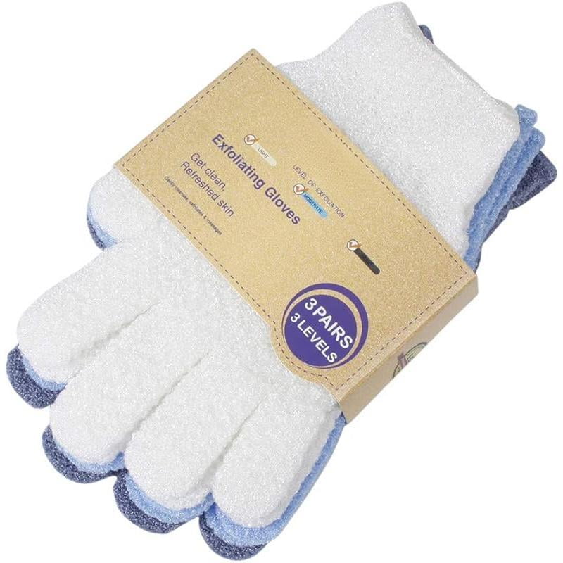 Evridwear Exfoliating Dual Texture Bath Gloves for Shower, Spa, Massage ...