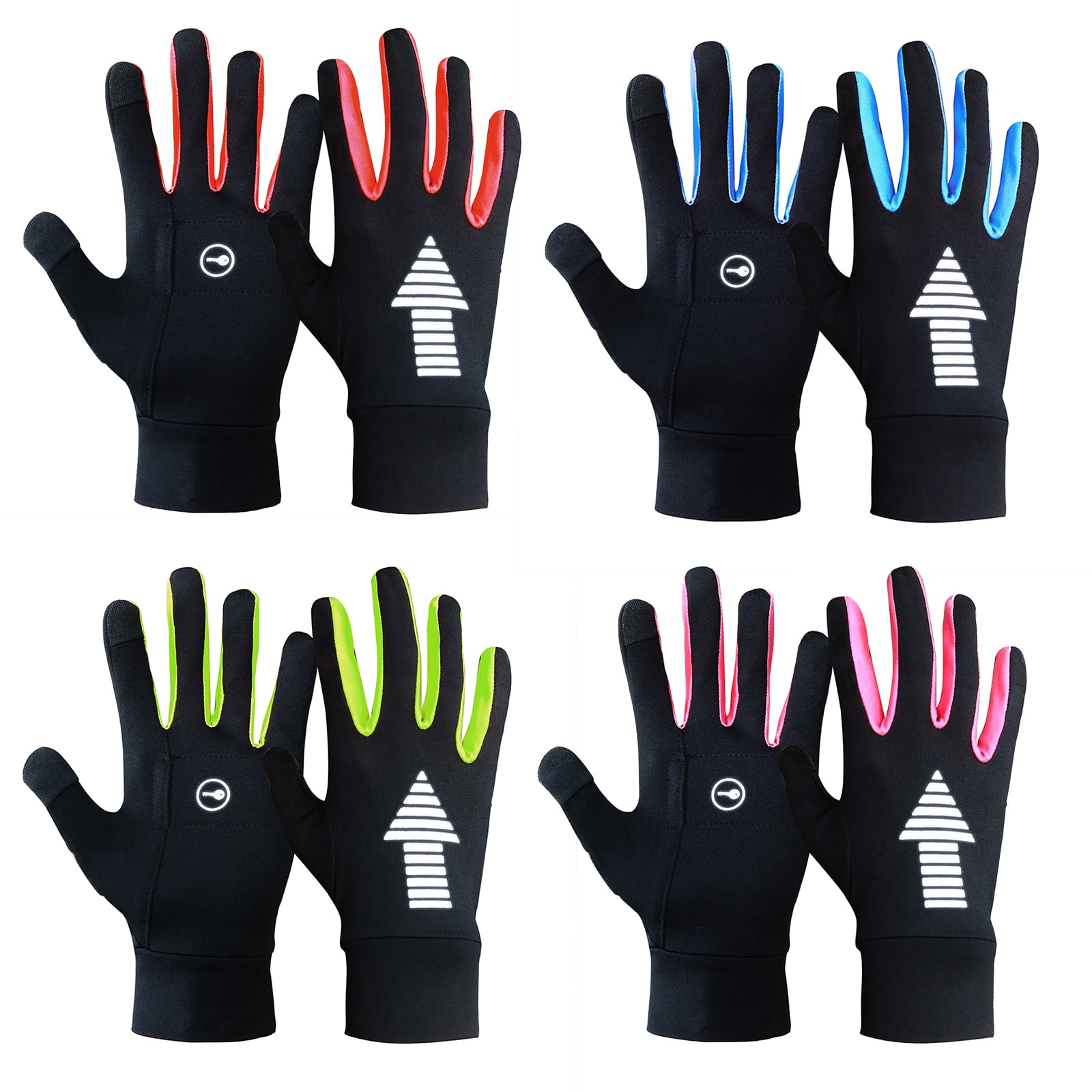 Evridwear Reflective Lightweight Running Cycling Touchscreen Gloves ...