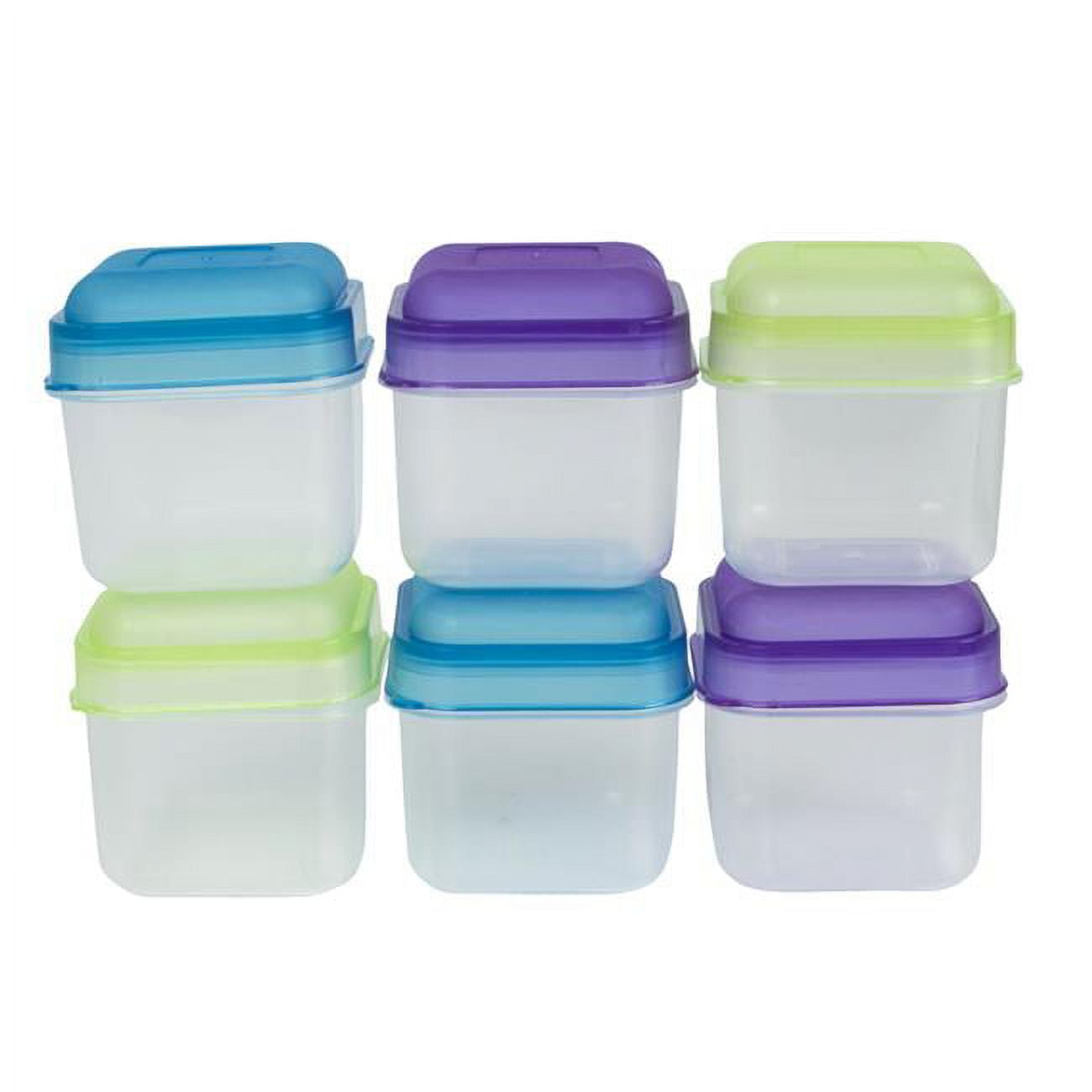 Evriholder 6035100 4 oz Portion Packers Storage Container Set, Assorted ...