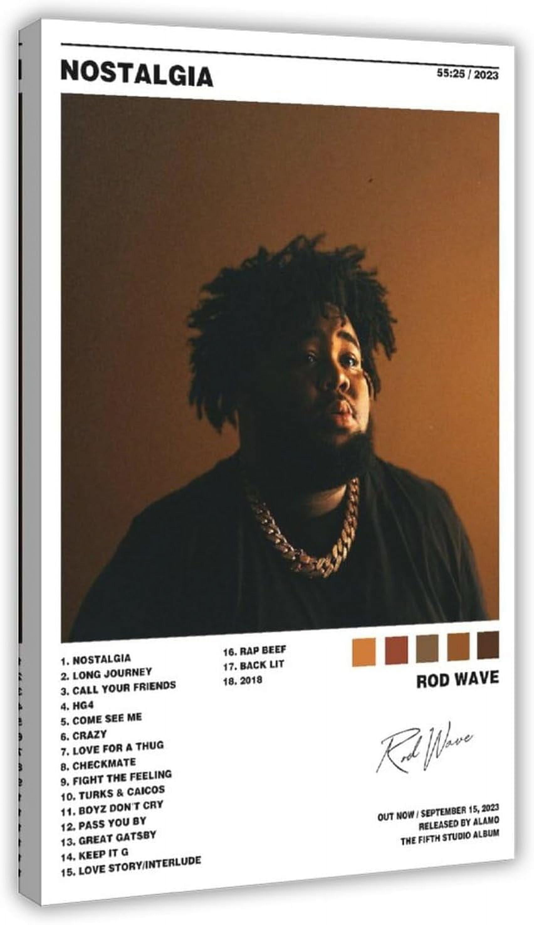 Evryywaa Rod Wave Poster Nostalgia Rapper Music Album Canvas Poster ...