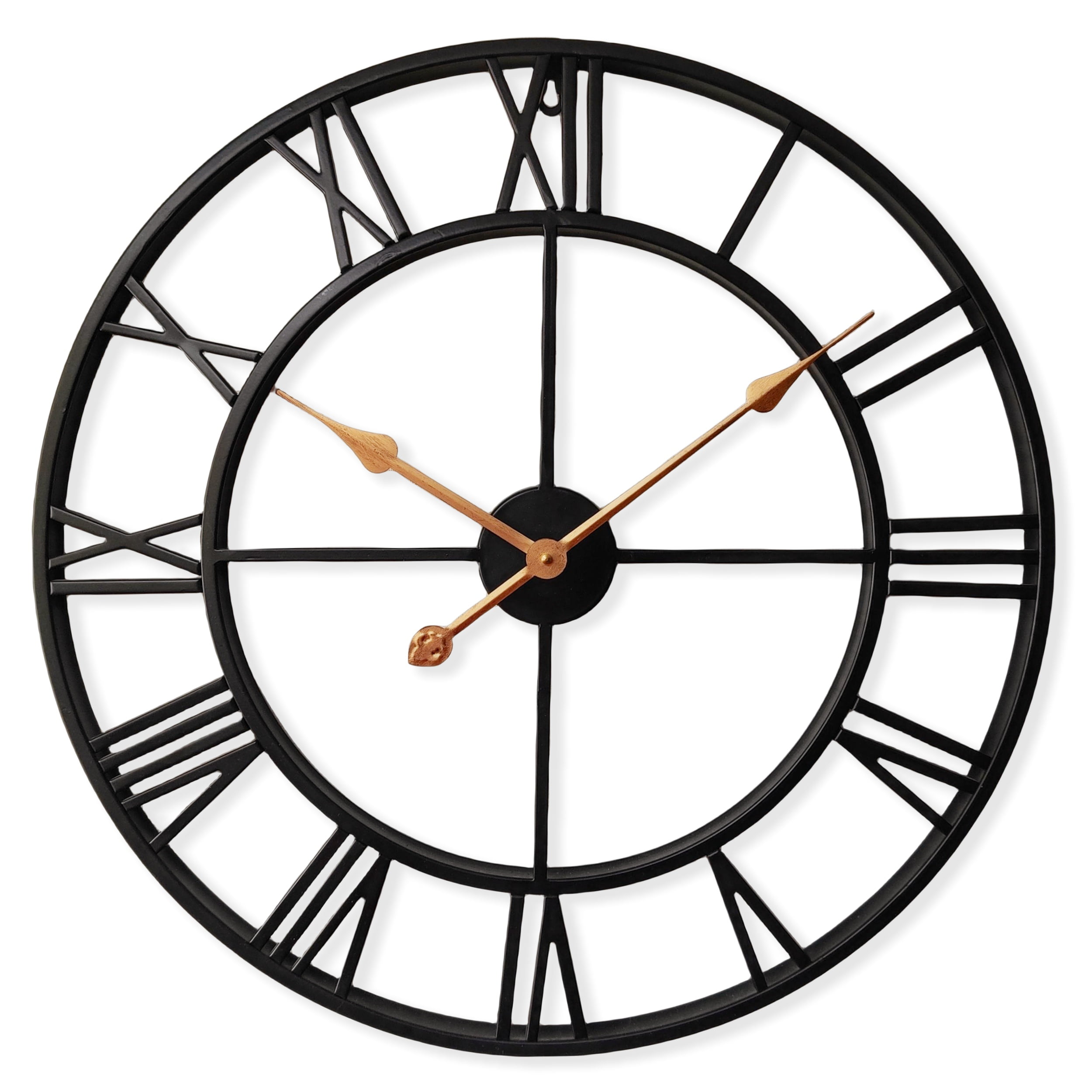 Evursua Oversized Metal Wall Clock 30" Decorative Analog Clocks for ...