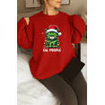 Ew People Bad Cat Christmas Lights Funny Bah Humbug Humor Sweatshirt ...