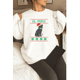 Ew People Black Cat Face Mask Ugly Christmas Holiday Fun Sweatshirt ...