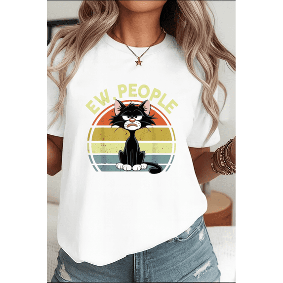 Ew People Black Cat Meme For Cute Kitten Mom And Dad Unisex T-Shirt up ...