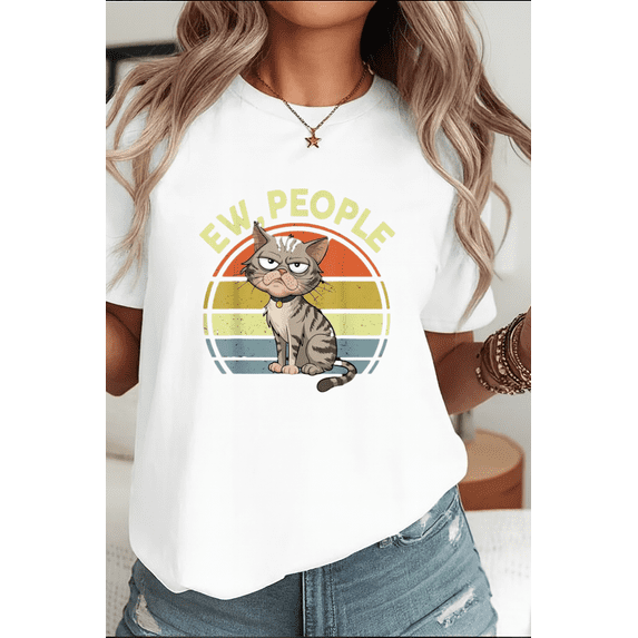 Ew People Exotic Shorthair Cat Meme Funny For Kitten Unisex T-Shirt up ...