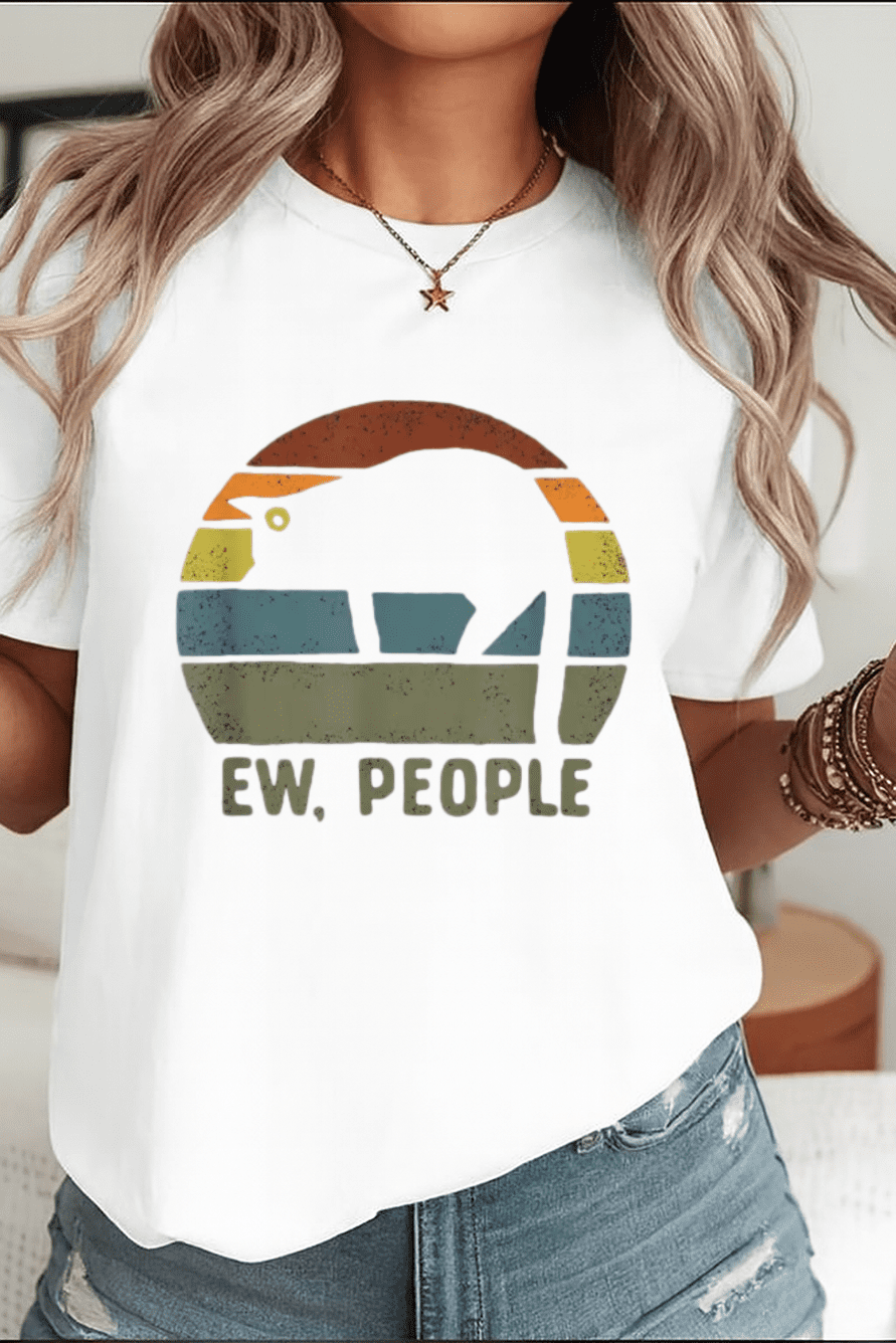 Ew People Funny Black Cat Lazy Introvert counter Social Gift Unisex T ...