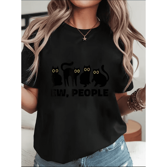 Ew People Funny Sarcastic Quote Design for Cat Lovers Gift Unisex T ...
