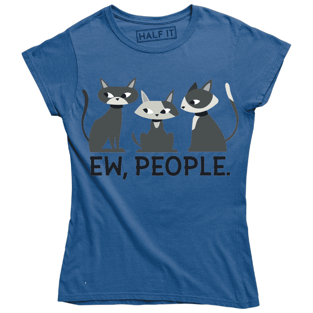 Ew People Three Shady Cats Showing That They Dont Like Humans T-Shirt ...