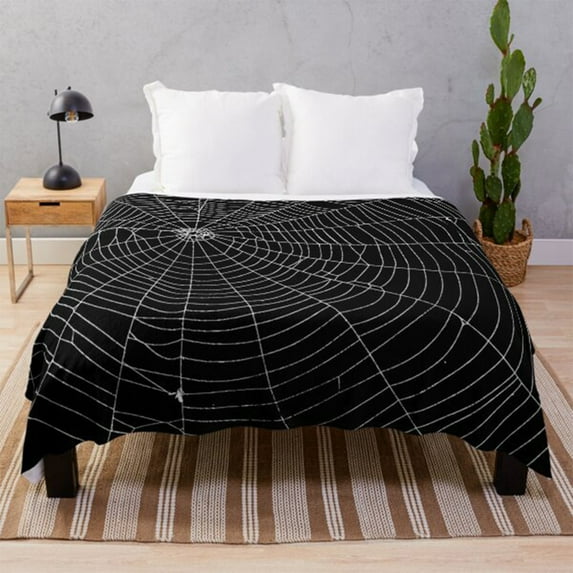 Ewaswon Halloween Spider Web Blanket, Soft Warm Polyester Throw ...