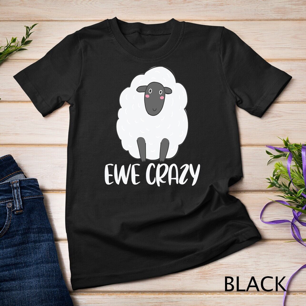 Ewe Crazy - You Crazy - Funny Sheep And Lamb Farm Animals Unisex T ...