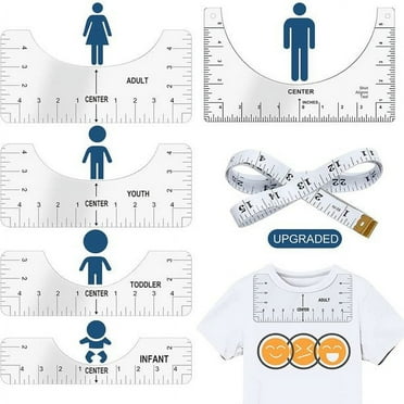 TIKA 8-Pack T-Shirt Ruler Guide Set, Precision Vinyl Alignment Tool for ...