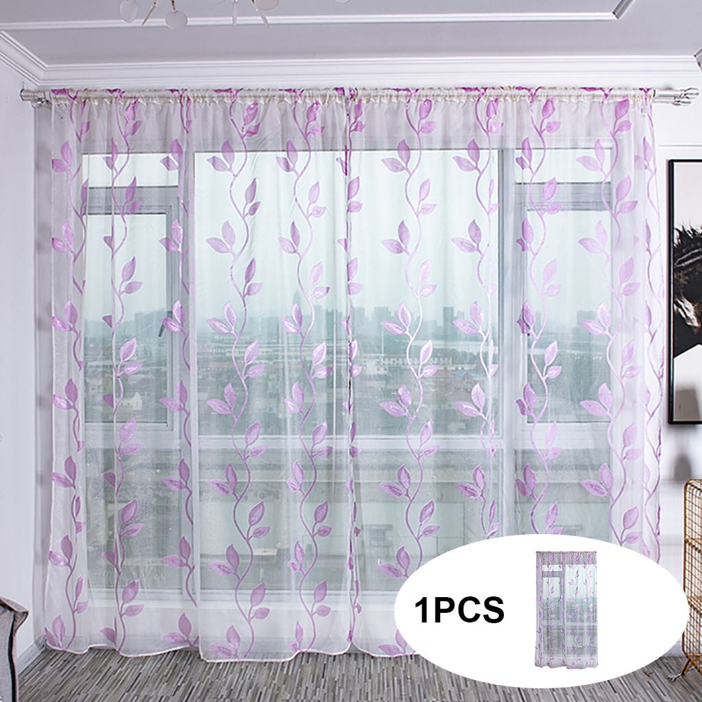 Ewgqwb Clearance Tulle Door Window Curtain Trees Sheer Curtain Tulle ...