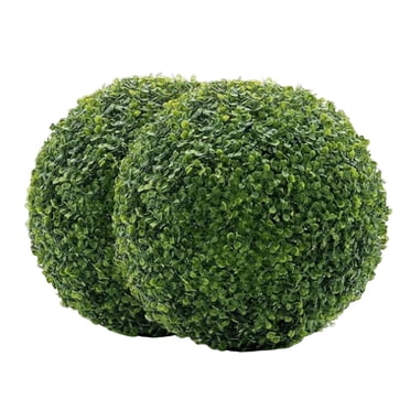 "MEKBOK Set of 2 - 24"" High Artificial Outdoor Boxwood Topiary in ...