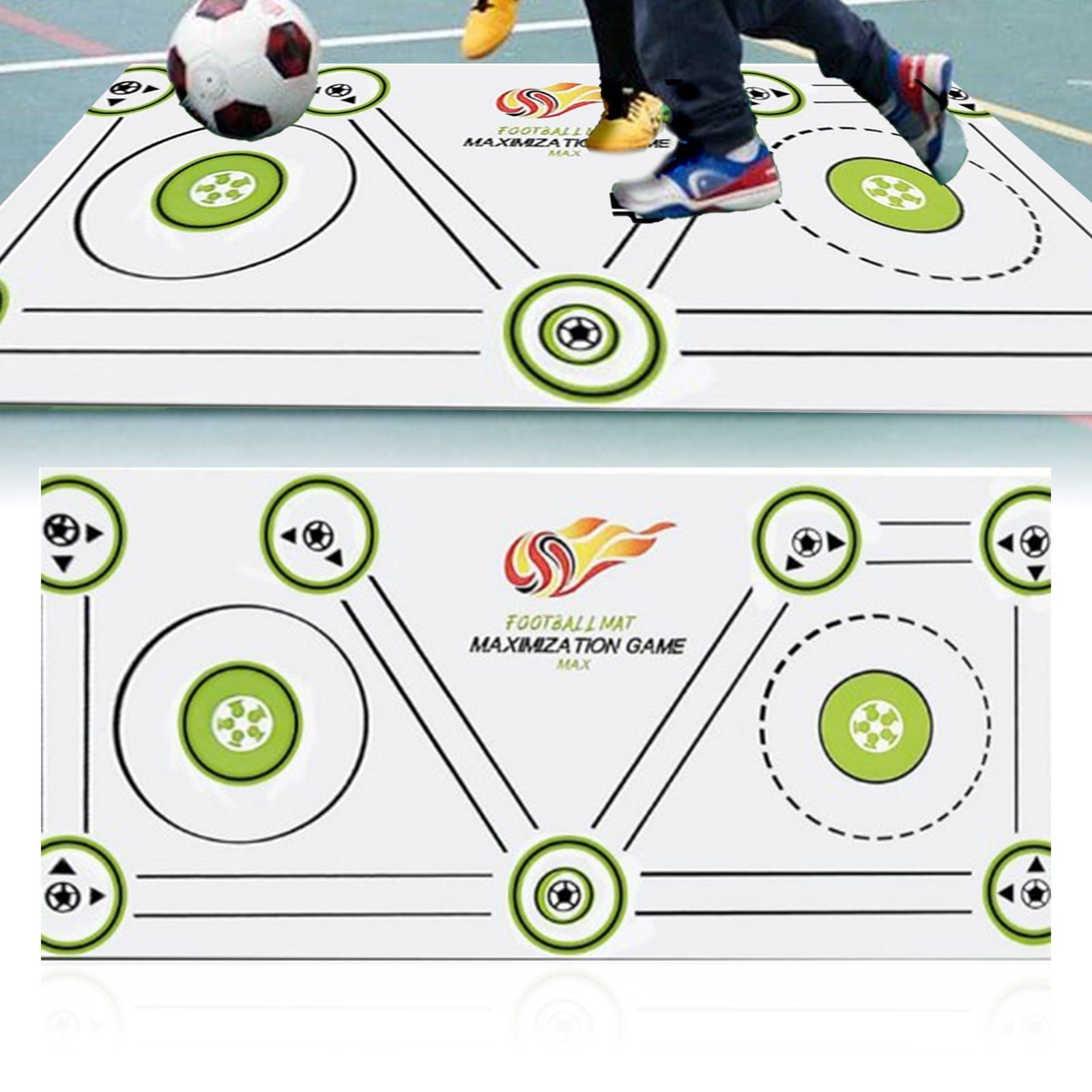 Ewgqwb Floor Mat Door Mat Soccer Training Mat Anti Soccer Footwork Mat ...