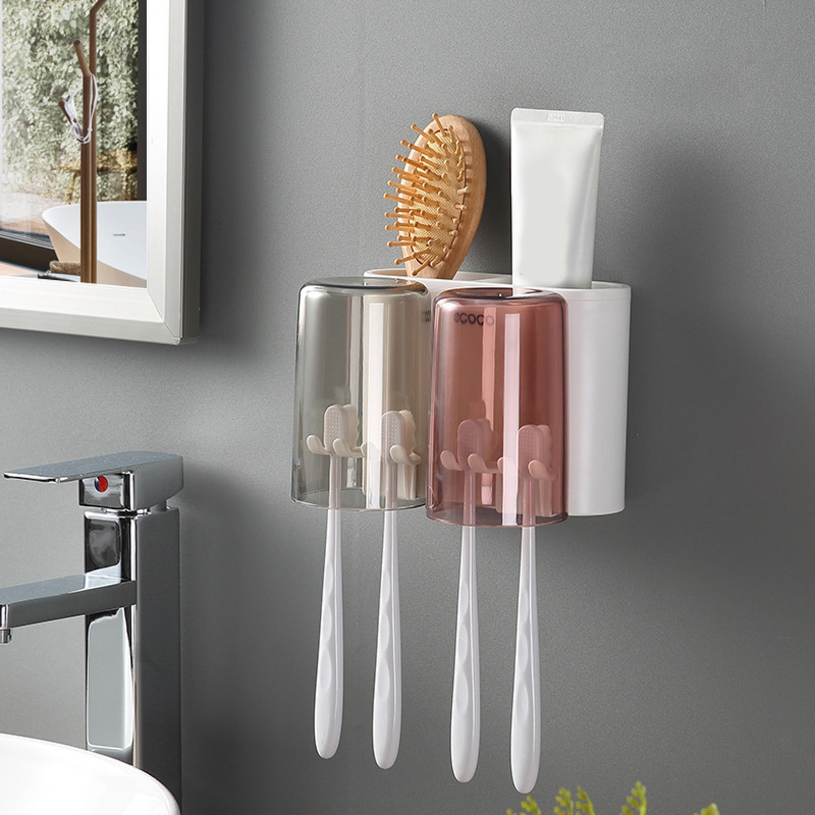 Ewgqwb Toothbrush Holder Toothbrush Holders Wall Mounted Kids ...