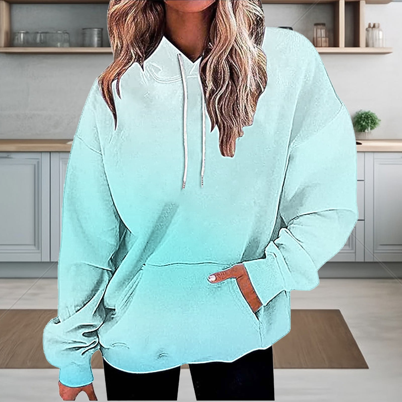 Ewisvgh Women's 2025 Fall Gradient Color Sweatshirt S-2Xl Fall Trendy ...