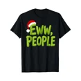 Eww People Father Christmas Hat Christmas Holiday Black Funny T-Shirt ...