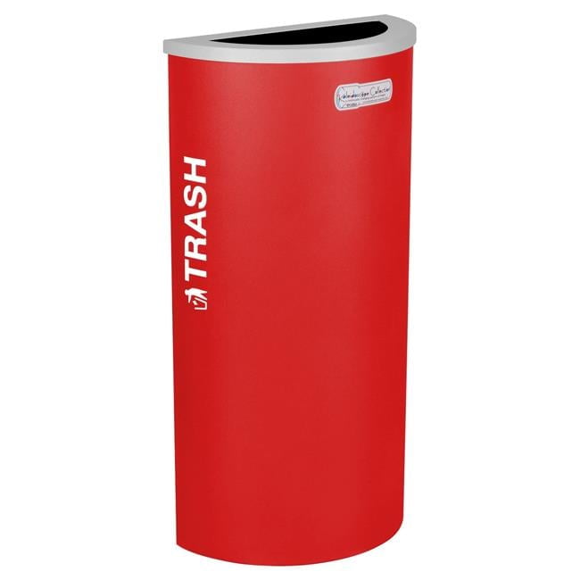 Ex-Cell Kaiser 8-gal recycling receptacle- half round top and Trash ...