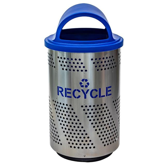 Ex-Cell Kaiser ARENA-X51 R SS-RBL 51 gal Perforated Outdoor Recycle ...