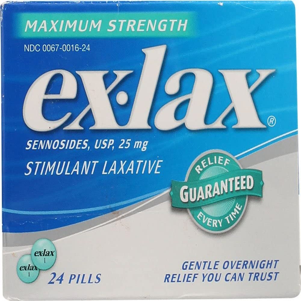 Ex-Lax Maximum Strength Stimulant Laxative 24 ct (Pack of 6) - Walmart.com