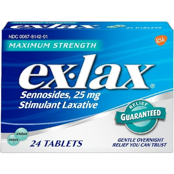 Haleon Ex-Lax Stimulant Laxative, Gentle Constipation Relief Pills, 24 Count - Walmart.com