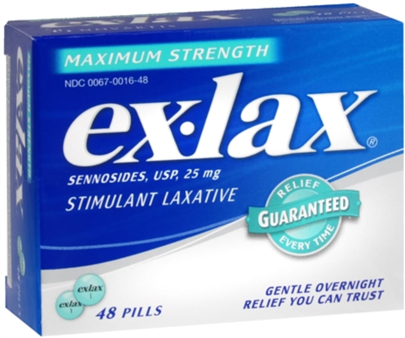 Ex-Lax Pills Maximum Strength, 48 Each (Pack of 2) - Walmart.com