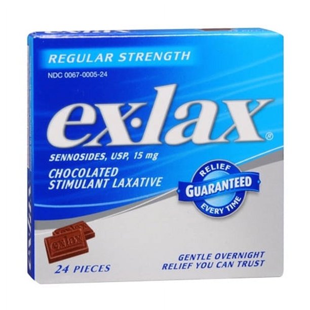 Ex-Lax Regular Strength Chocolated Stimulant Laxative Tablets - 24 Ea ...