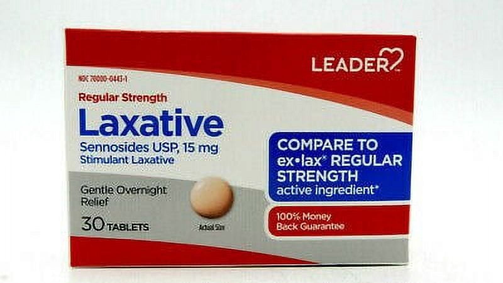 Leader Ex Lax Stimulant Laxative 15 Mg Regular strength Pills, 30 Ea ...