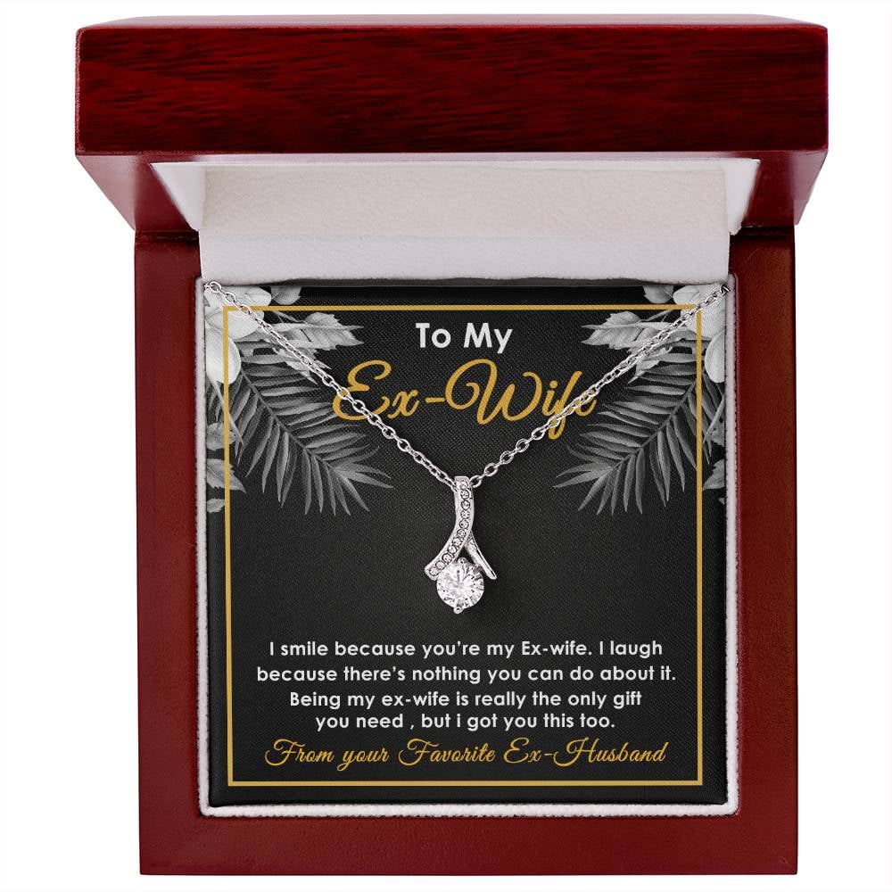 To My Ex-Wife Necklace - Funny Gift for Ex-Wife - Divorce Jewelry for ...