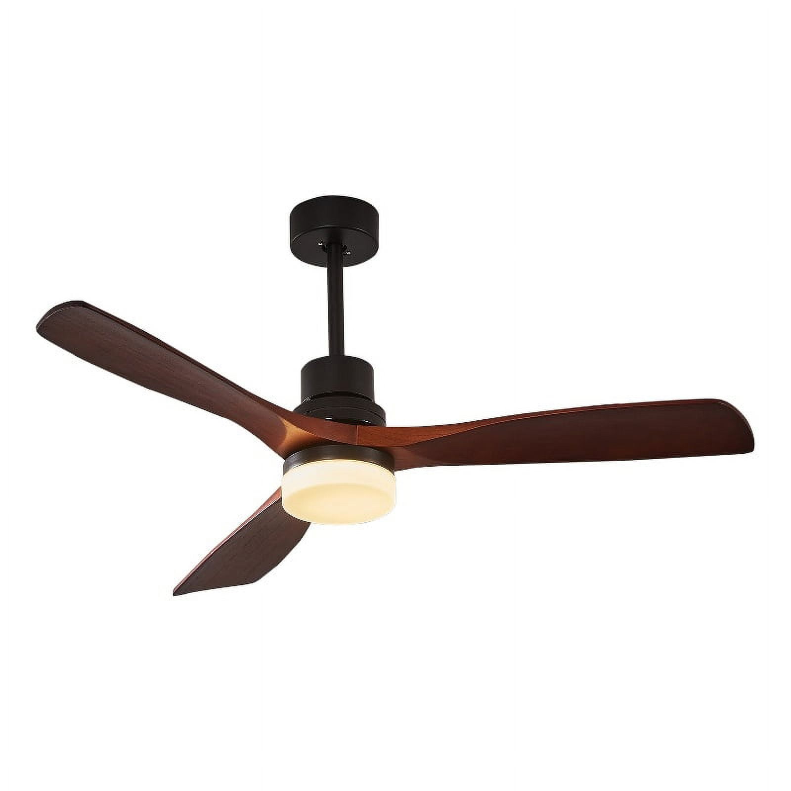 ExBrite 52" Modern Metal Ceiling Fan with Light and Remote Control in ...
