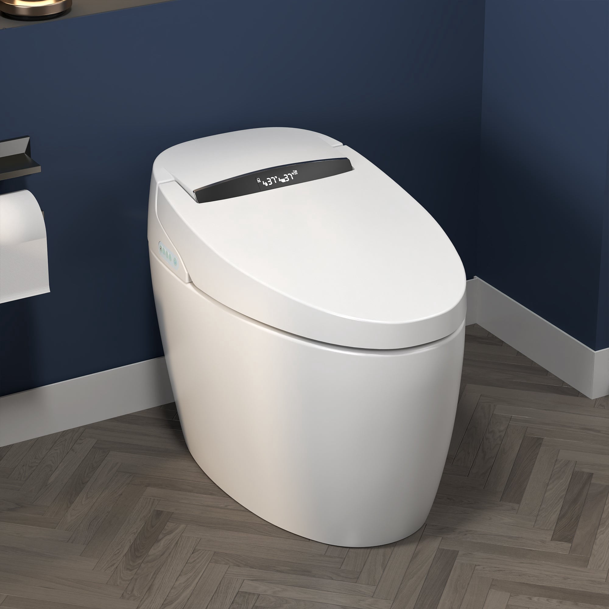 ExBrite Bidet Toilet with Warm Water and Dryer - Smart Toilet with ...