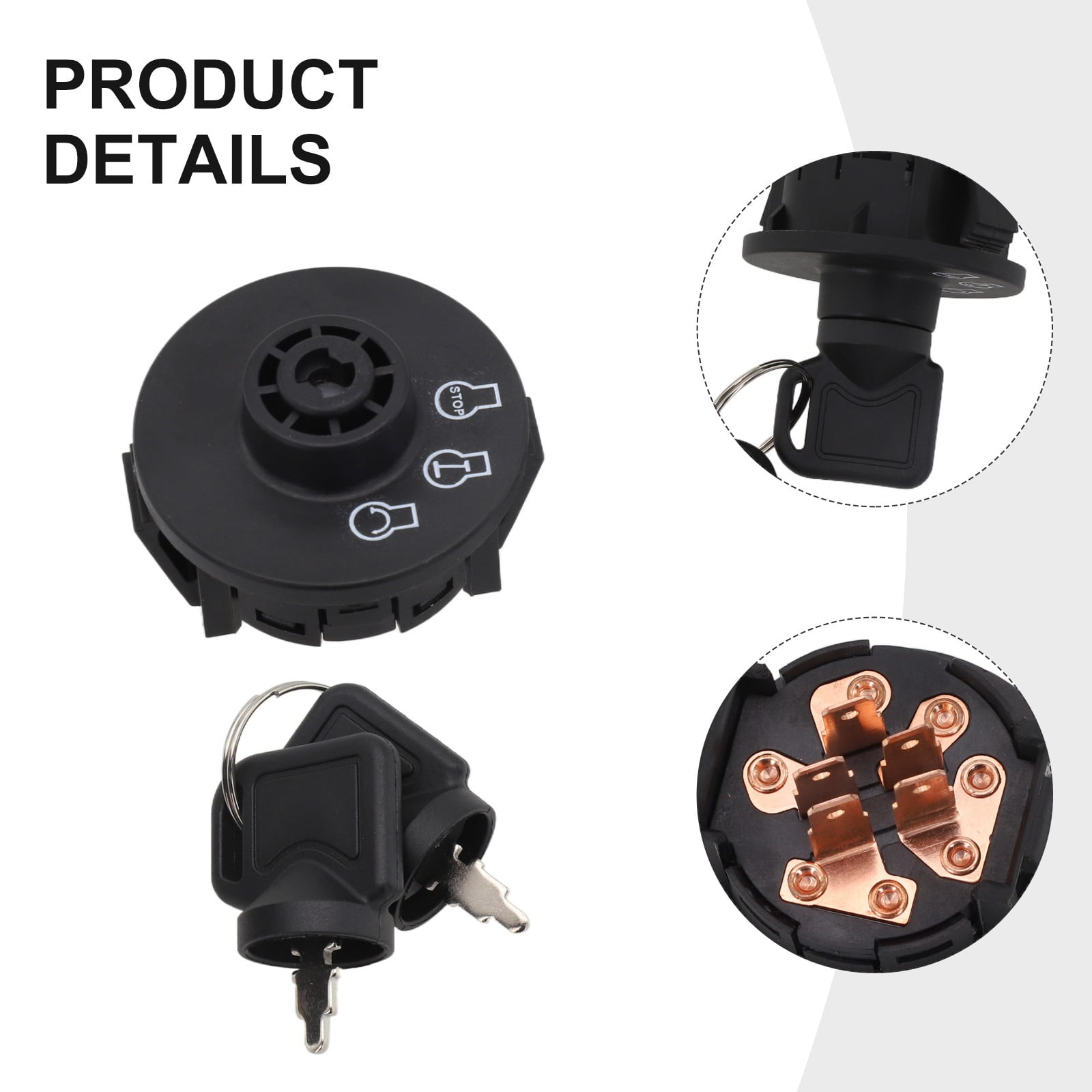 ExMark 3-Position 5-Terminal Ignition Switch with Keys for Lawn Mower ...