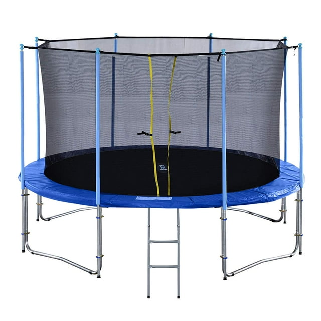 Exacme 16 FT Round Trampoline with Inner Enclosure Net and Ladder, High ...