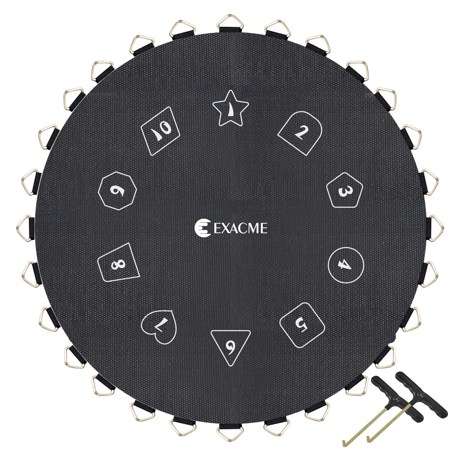 Exacme Trampoline Mat Replacement with 108 v-rings, Fits 15 Foot Frame ...