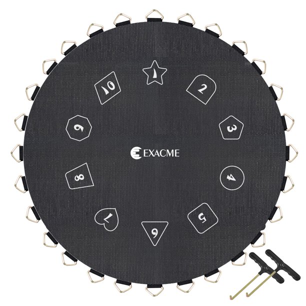 Exacme Trampoline Mat Replacement with 72 v-rings, Fits 12 Foot Frame ...