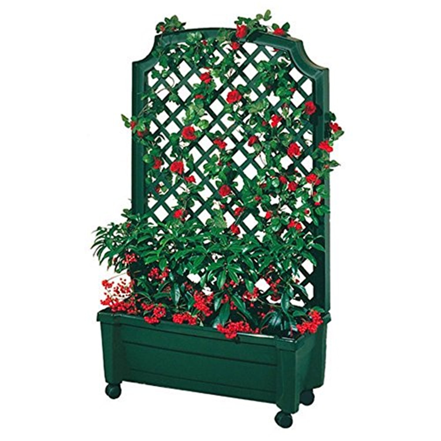 Exaco Outdoor Garden Lattice Pot - Calypso Planter with Trellis on ...