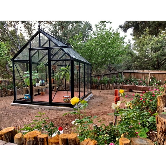 Exaco JVIC23S Junior Victorian 79 Square Foot Greenhouse - Black ...
