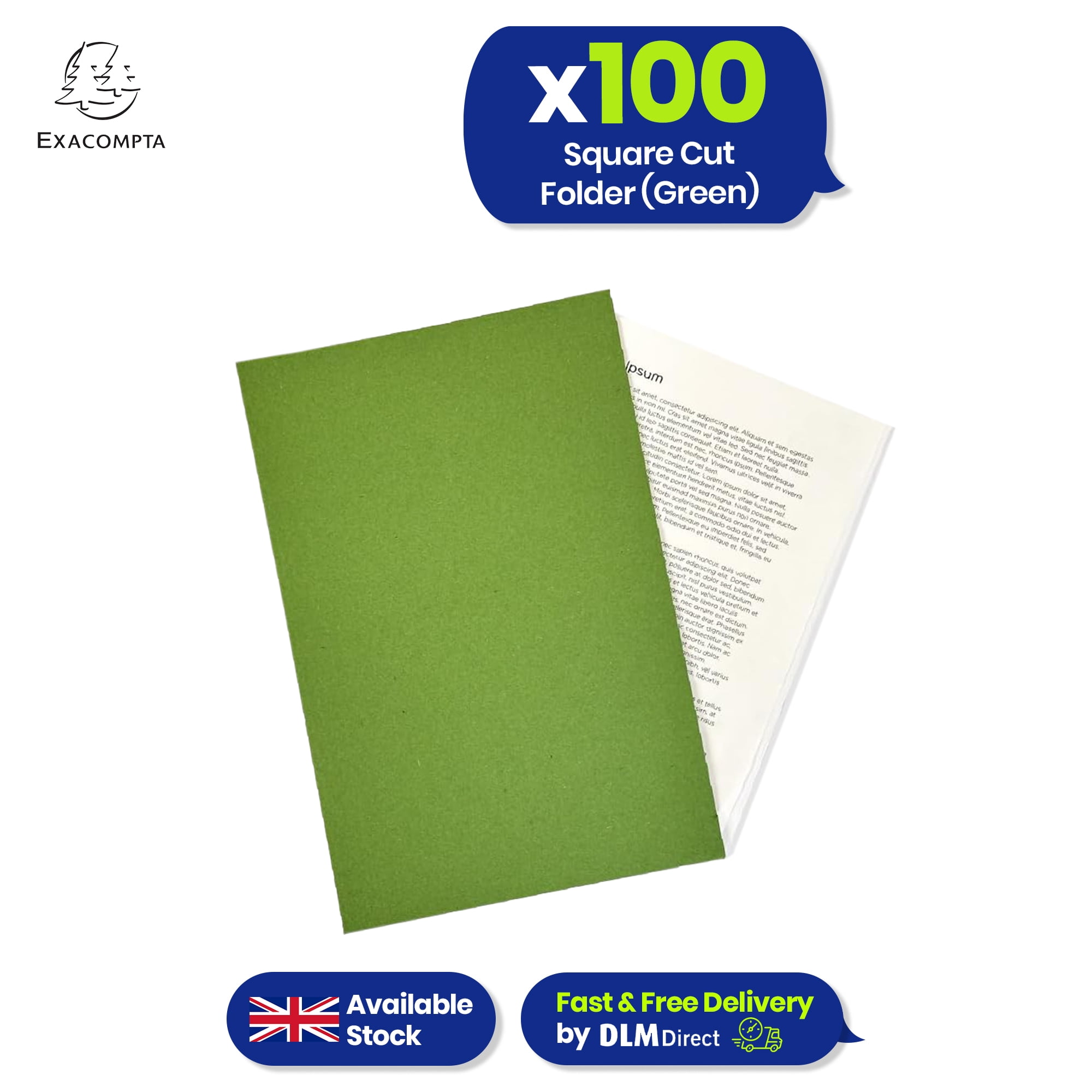 Exacompta Guildhall Square Cut Folders, A4 Heavyweight 315gsm Manilla ...