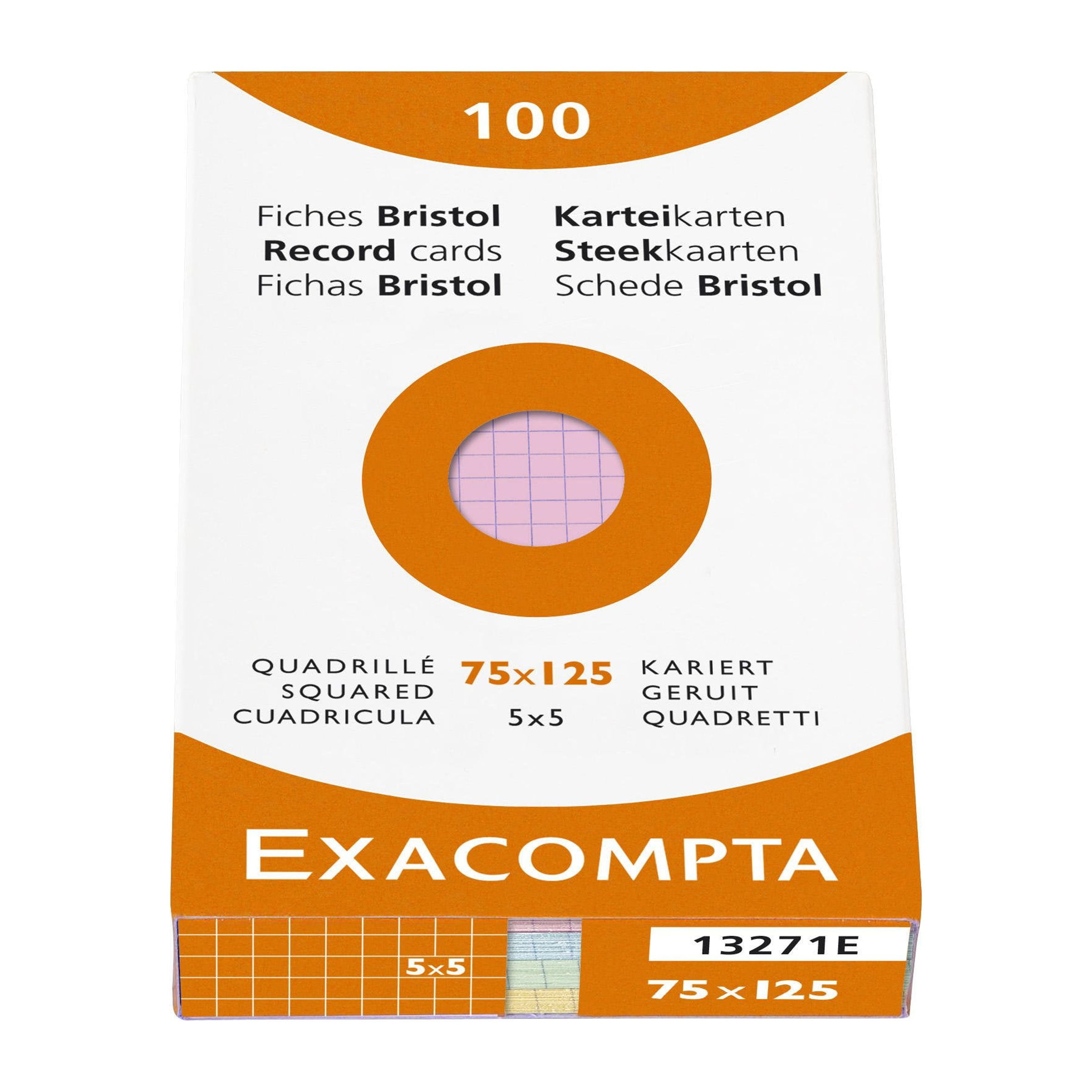 Exacompta Index Cards - Graph 100 cards - 3 x 5 - Assorted - Walmart.com