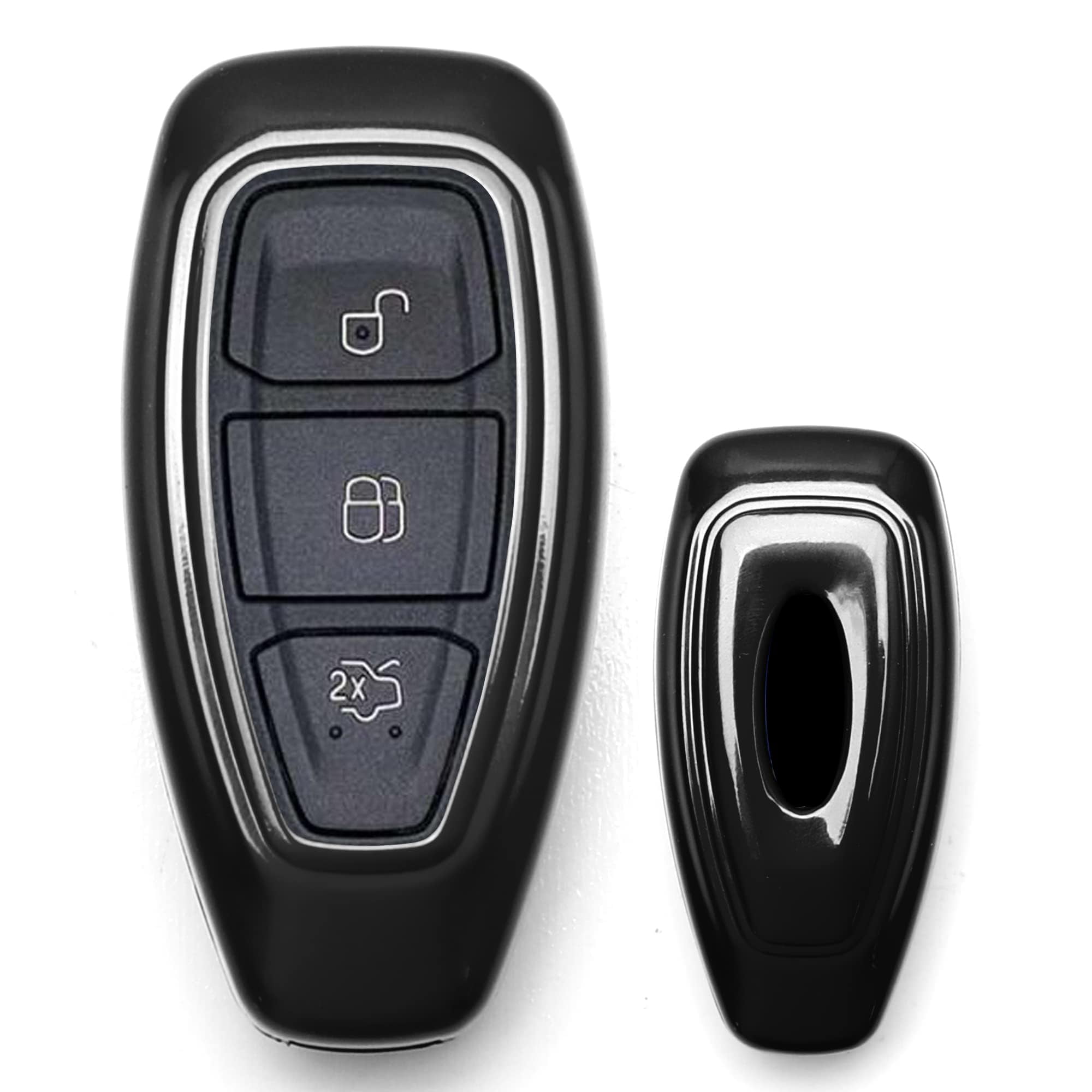 Exact Fit Gloss Metallic Black Smart Remote Key Fob Shell For 2011-2017 ...