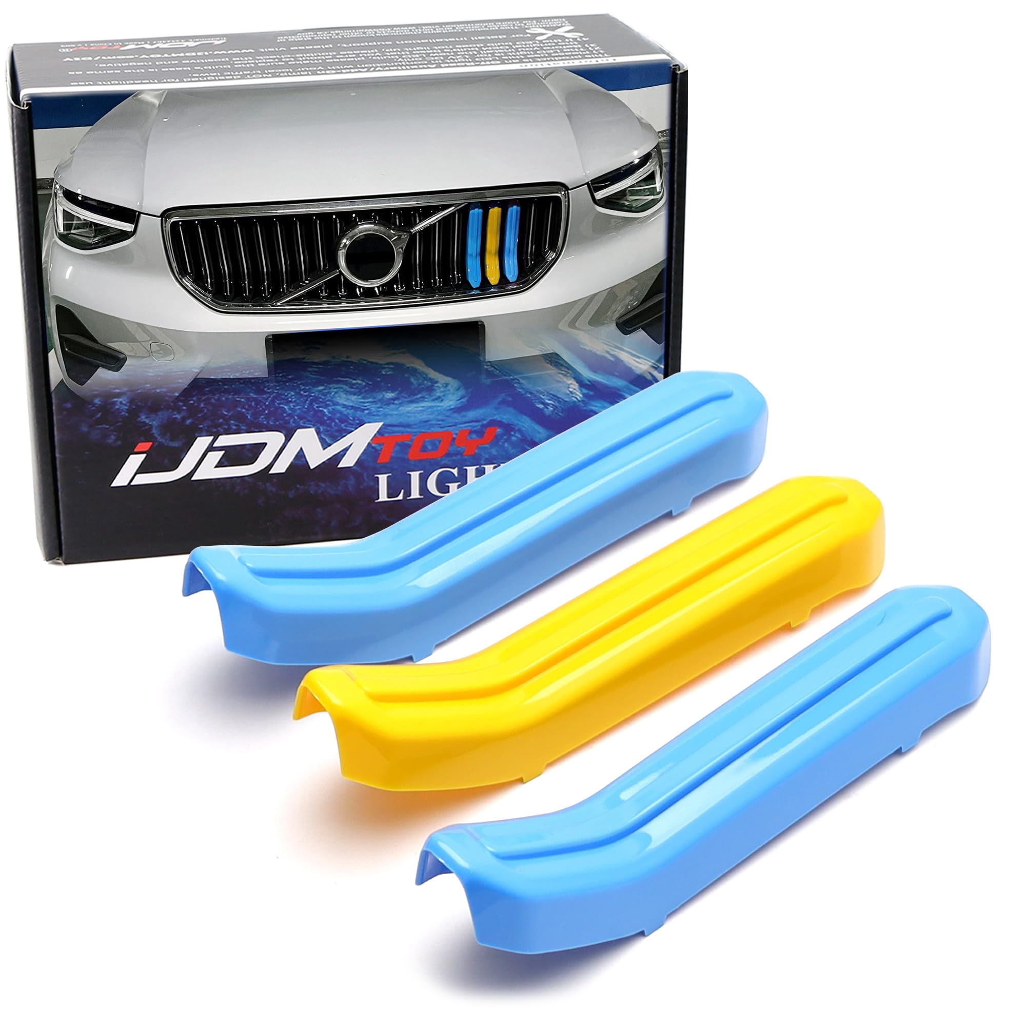 Exact Fit Sweden Flag Color Grille Decoration Insert Trims For Volvo ...