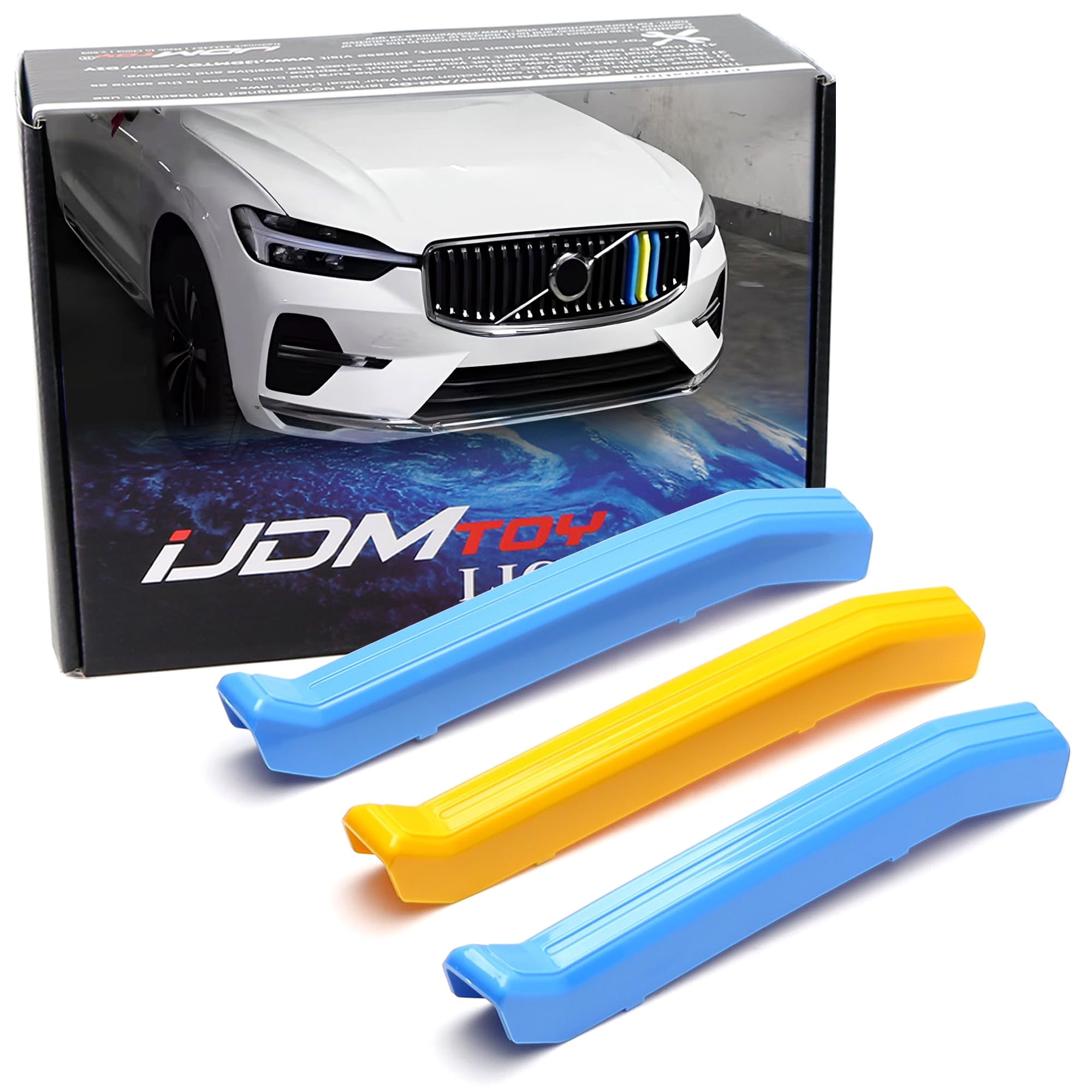 Exact Fit Sweden Flag Color Grille Decoration Insert Trims For Volvo ...