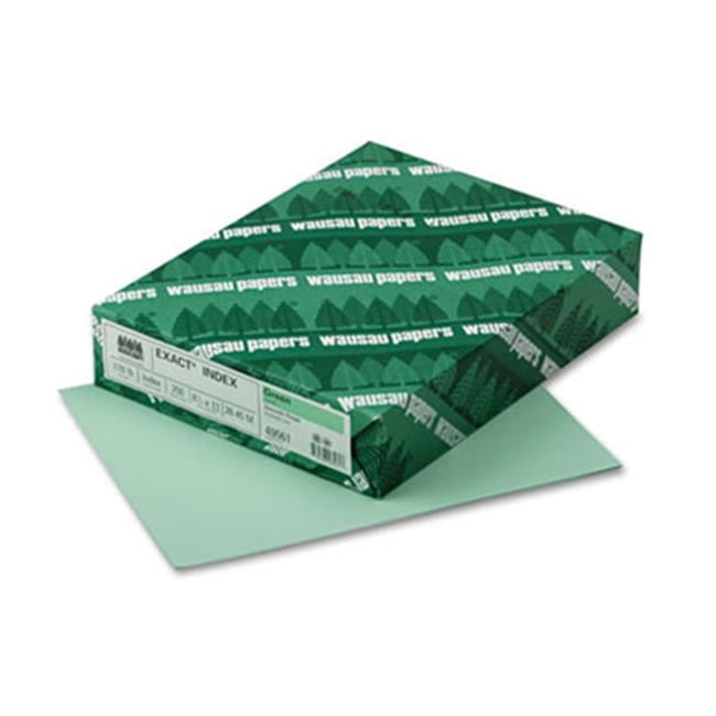 Exact Index Card Stock 110 lbs. 8.5 x 11 Green 250 Sheets-Pack ...