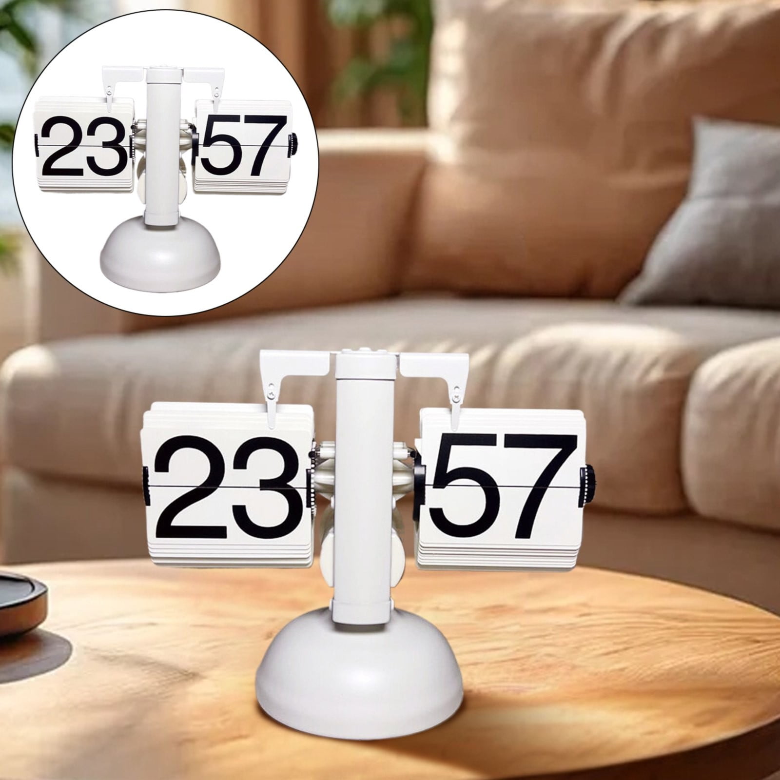 ExactEdge Clock Flip Clock Vintage Desk Clock Retro Flip Down Clock ...