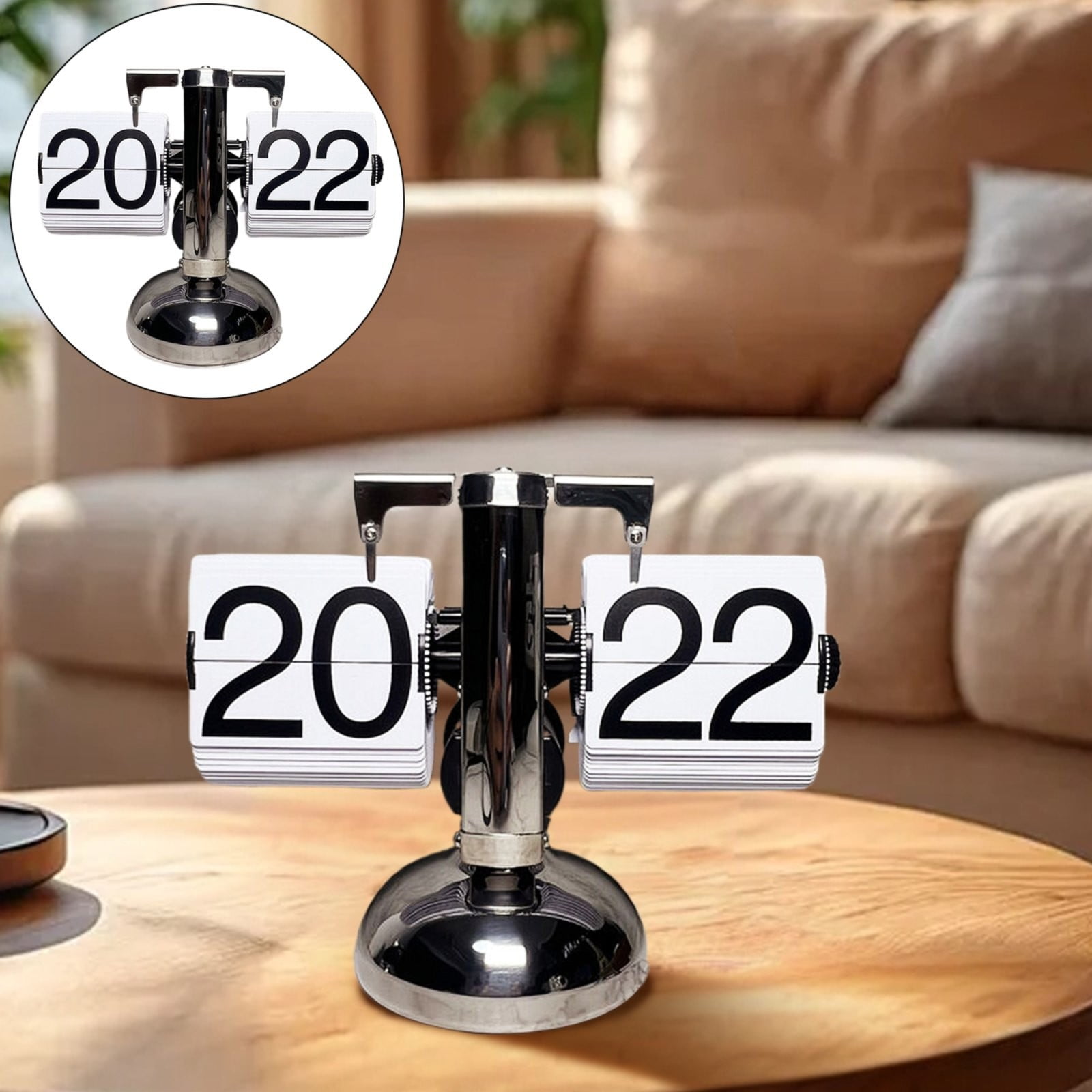 ExactEdge Clock Flip Clock Vintage Desk Clock Retro Flip Down Clock ...