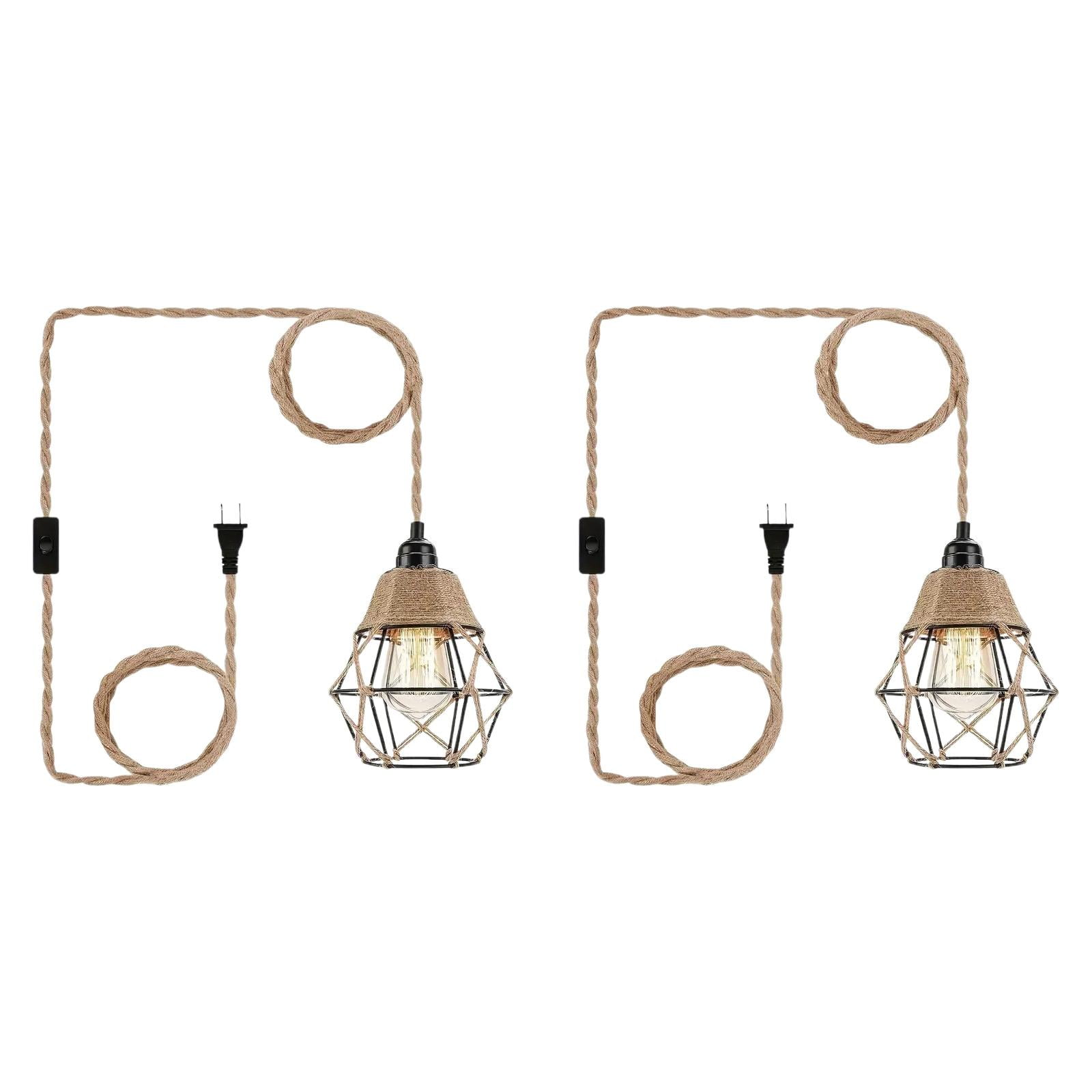 ExactEdge Garden Lamps Plug In Pendant Light Hanging Lights With Cotton ...