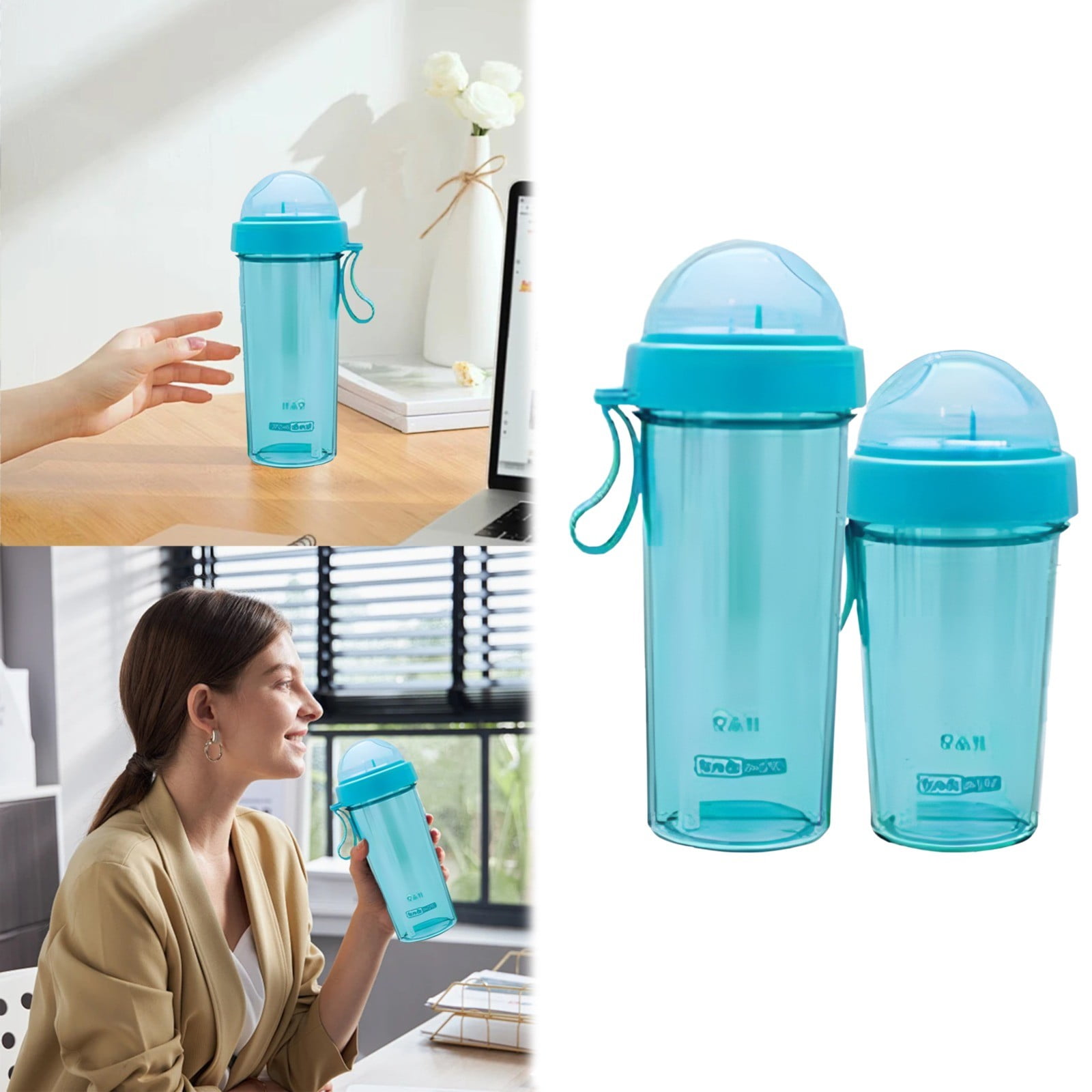 ExactEdge Glass&Bottle Portable Separate Drink Water Beverage Bottle ...