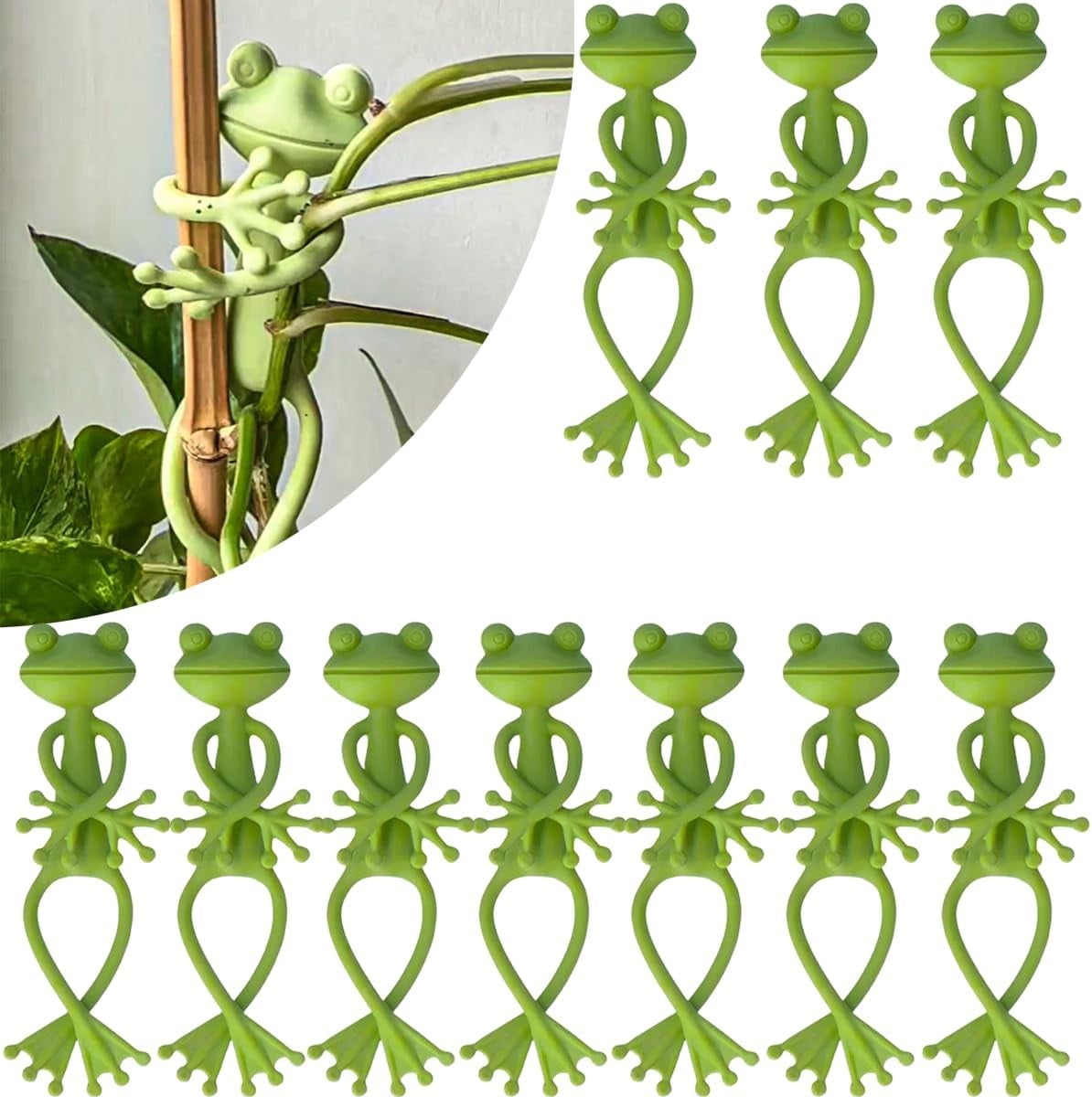 ExactEdge Pest Control Frog Plant Stand Green Frog Plant Supports Plant ...