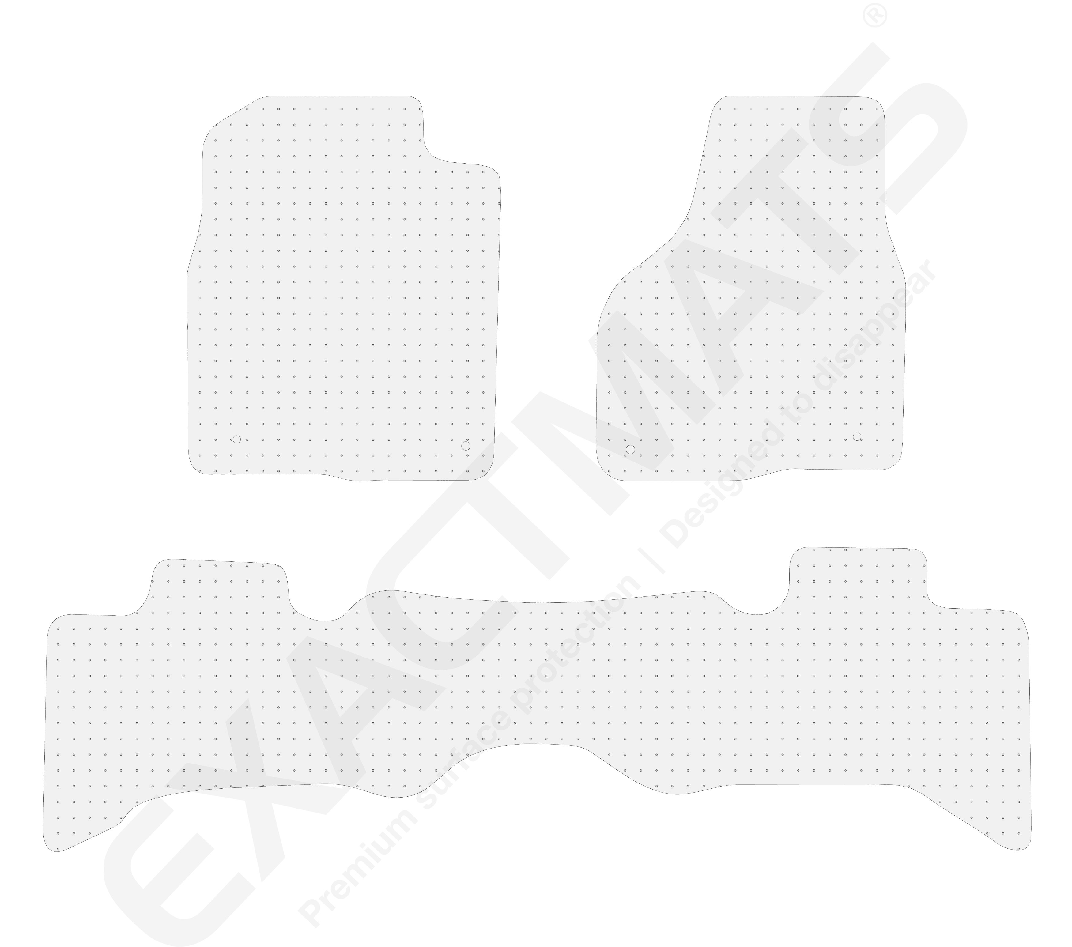 ExactMats - Premium Clear Overlay Floor Mats, Made In USA - Fits Dodge ...